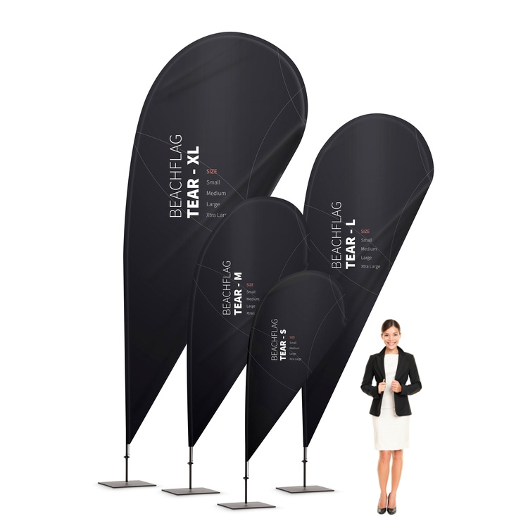 Beachflag Drop Medium 69x181 Cm Inkl Druck