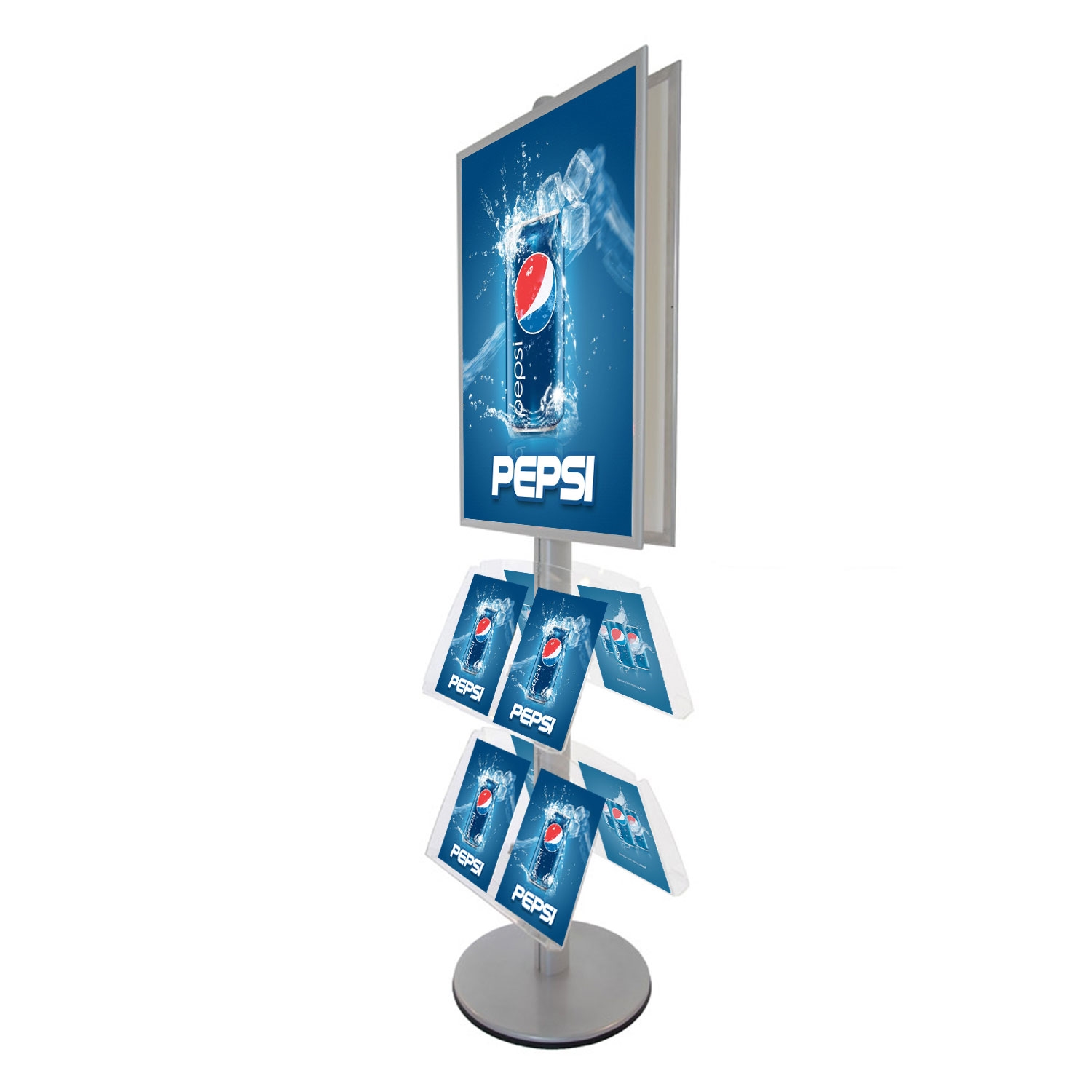 A1 Doppelseitiges Plakat-Aufsteller mit Prospekthalter