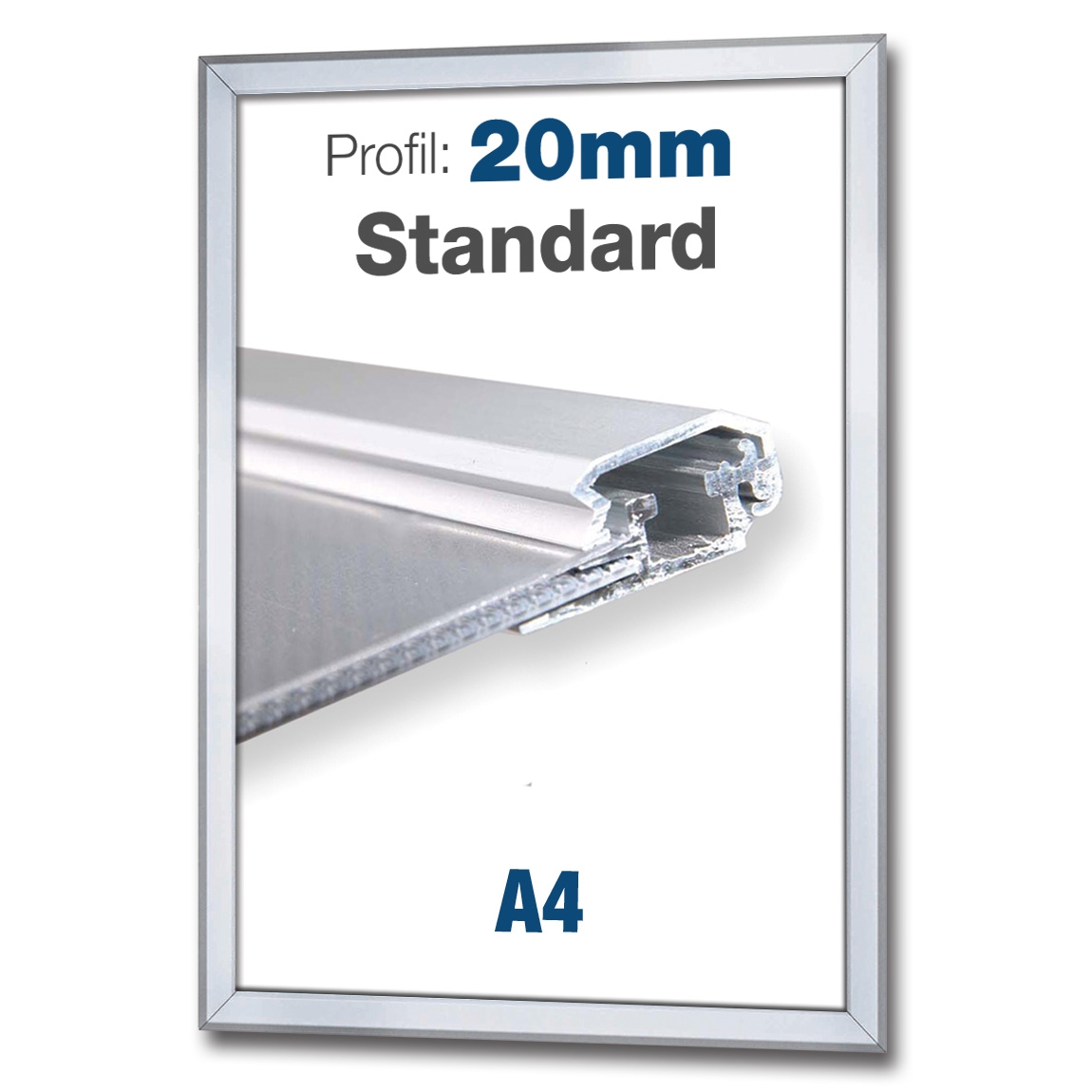 A4 Klapprahmen mit 20 mm-Profil | Kaufen bei Skiltex.de