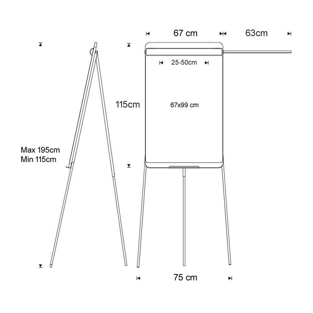 Rocada Natur Whiteboard Flipchart | Skiltex.de