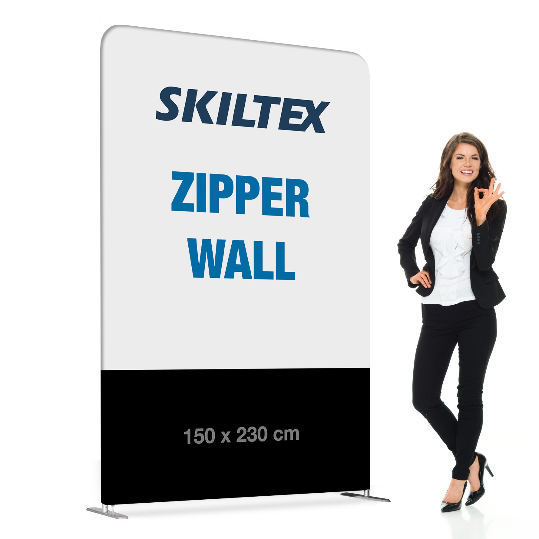 Zipper Wall Straight 150x230 - Inkl. Druck | Skiltex.de